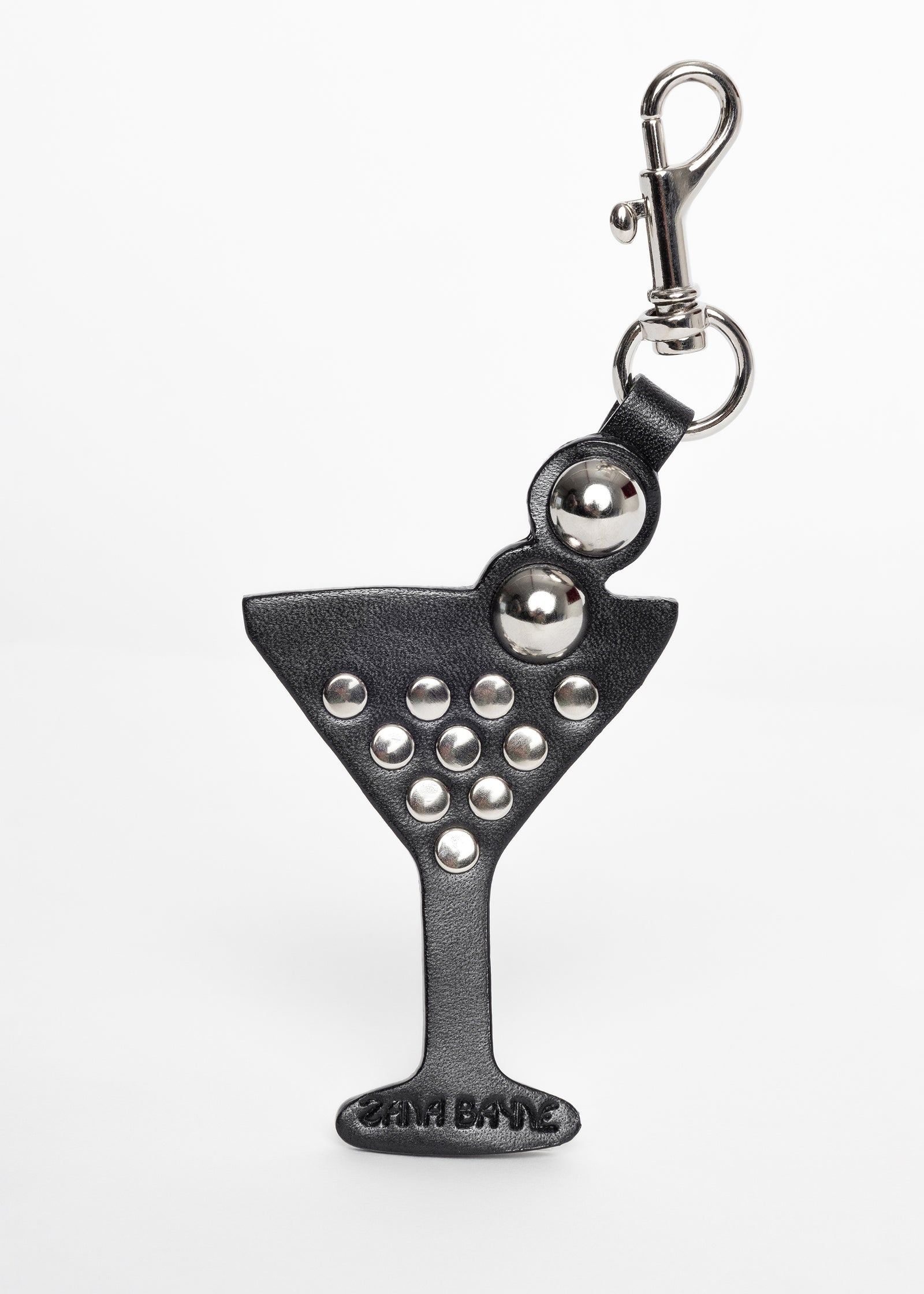 Leather Martini Keychain