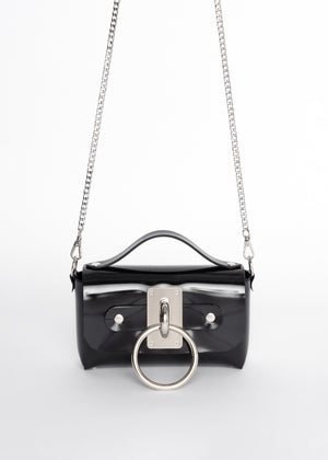 Mini Choker Bag - Black PVC (Vegan)
